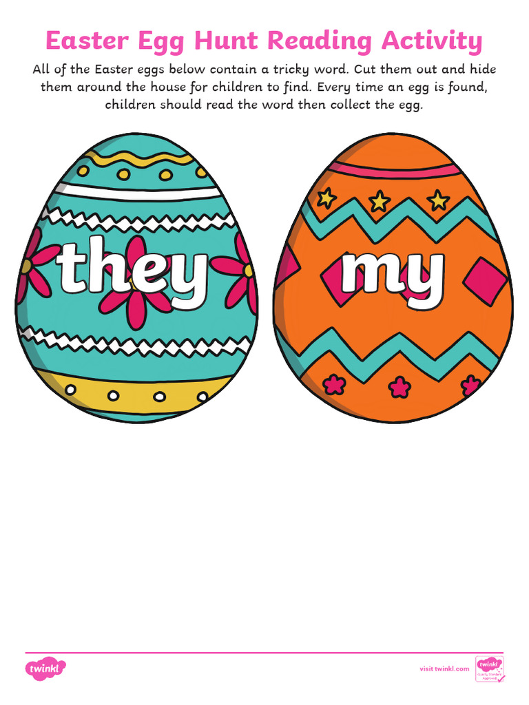 T TP 2549598 Easter Egg Hunt Phase 2 and 3 Tricky Words Reading ...