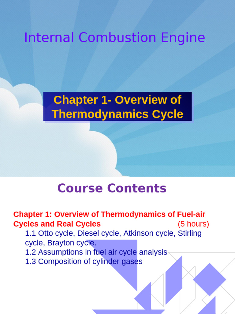 Chapter 1 LEC 3 | PDF | Diesel Engine | Gas Turbine