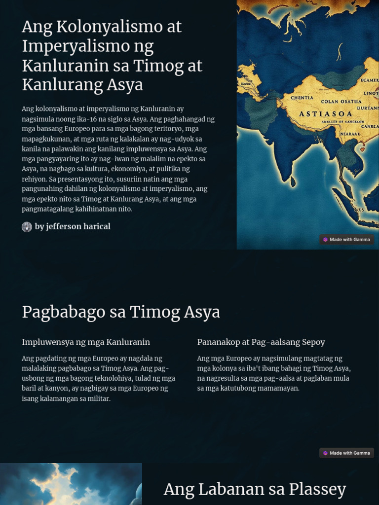 Ang Kolonyalismo at Imperyalismo NG Kanluranin Sa Timog at Kanlurang Asya | PDF
