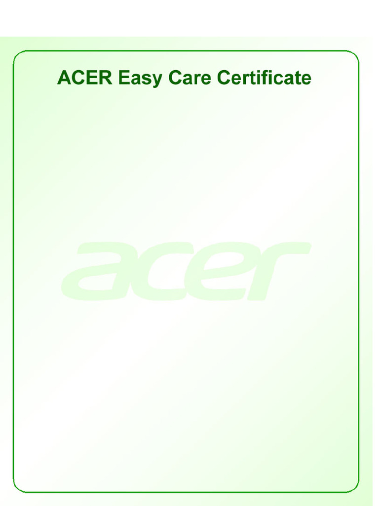 Acer Laptop Warranty Details in India | PDF | Laptop | Damages