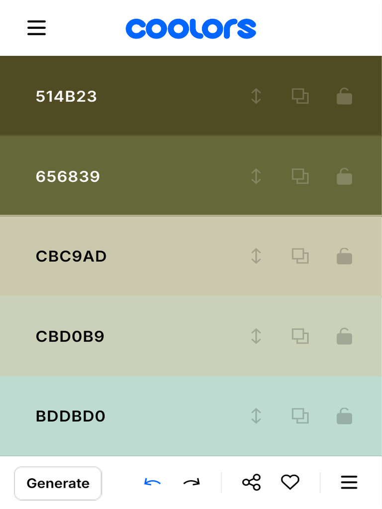 Create A Palette - Coolors | PDF