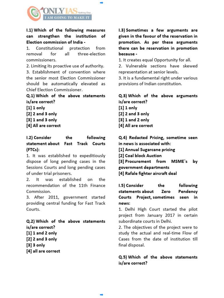 01 Q Only IAS Current Affairs | PDF