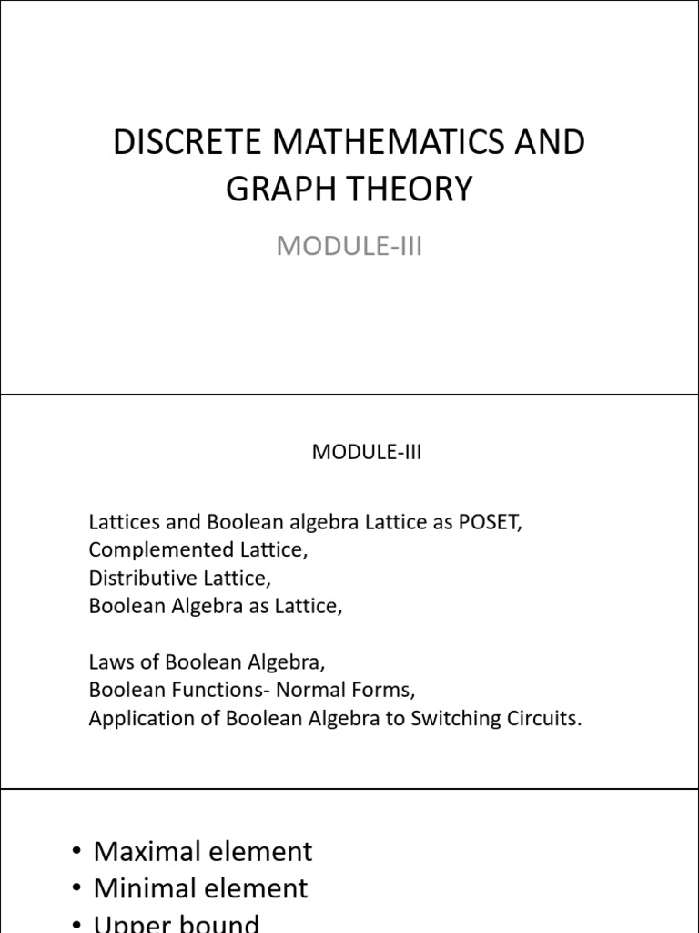 Lattices and Their Properties in Mathematics | PDF | Mathematical Logic ...