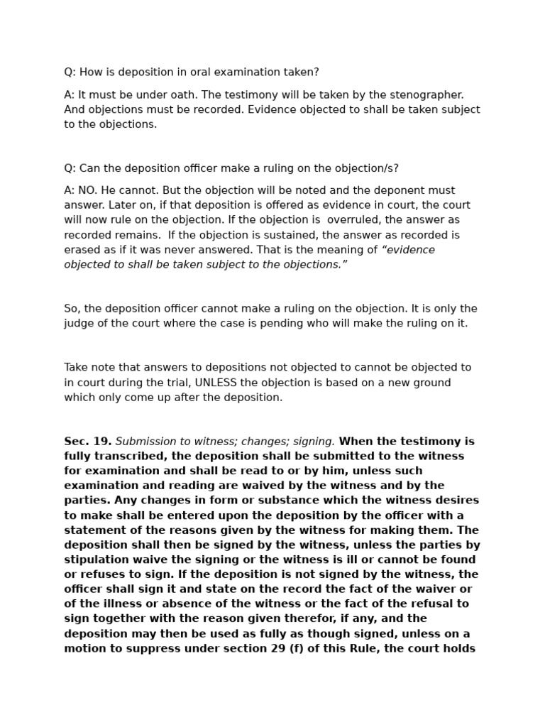 Rules How Depositions Taken | PDF | Deposition (Law) | Government