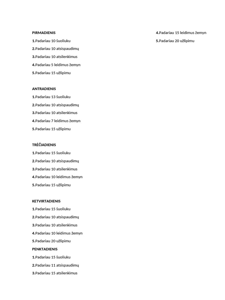 Pirmadienis 4 | PDF
