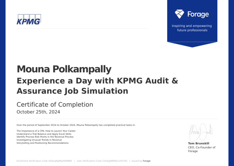 KPMG - Audit and Assurance | PDF
