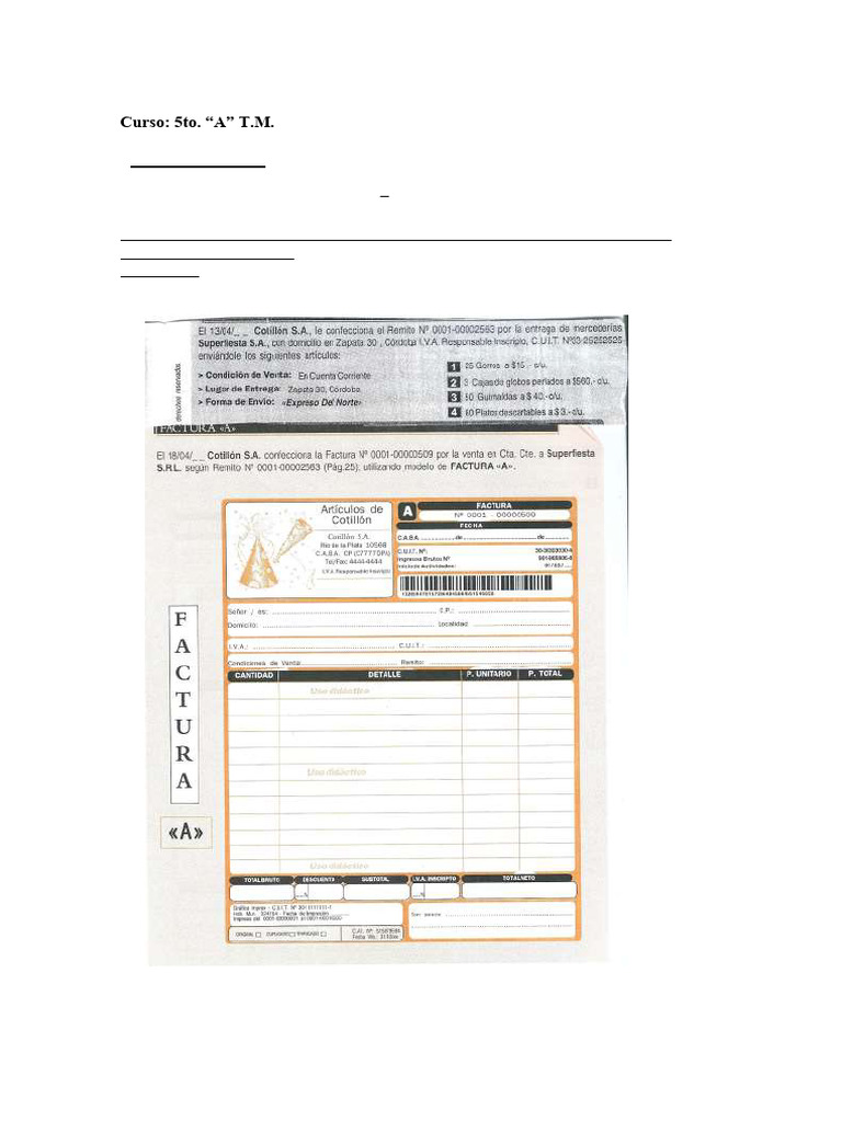 Pios. de Contab. Práctica - Documentos Comerciales | PDF | Cheque | Factura