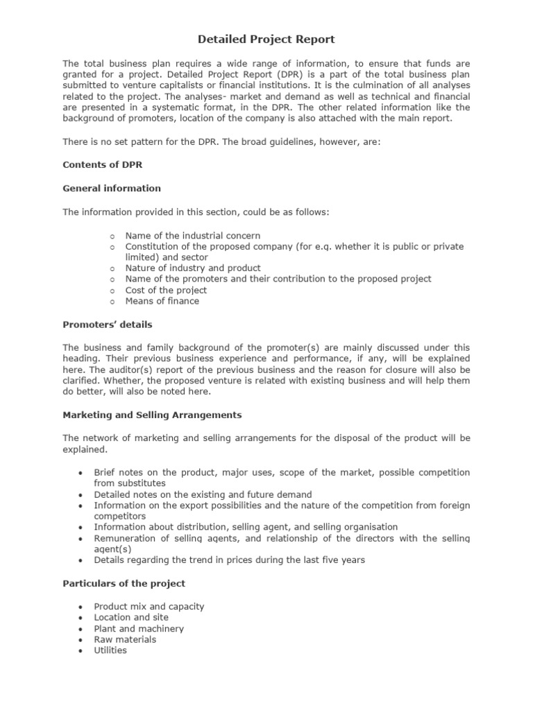Comprehensive Project Report Guide | PDF | Feasibility Study | Loans