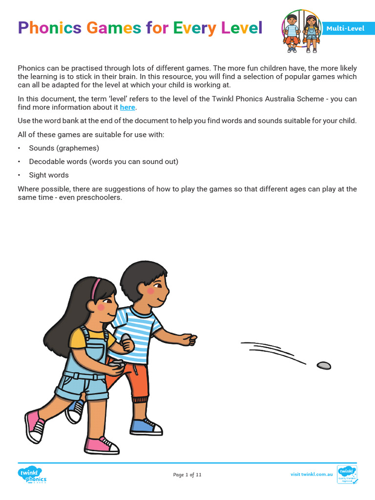 Engaging Phonics Games for Kids | PDF | Phonics