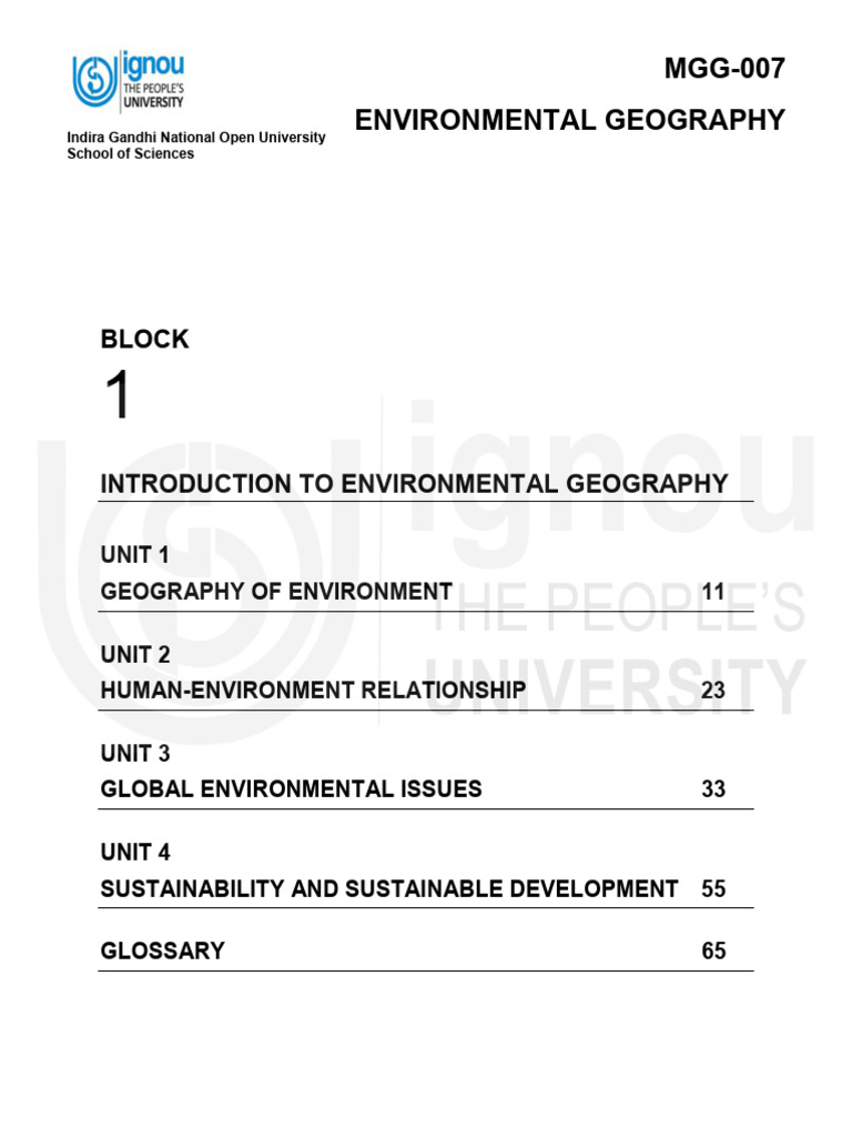MGG007 | PDF | Natural Environment | Geography