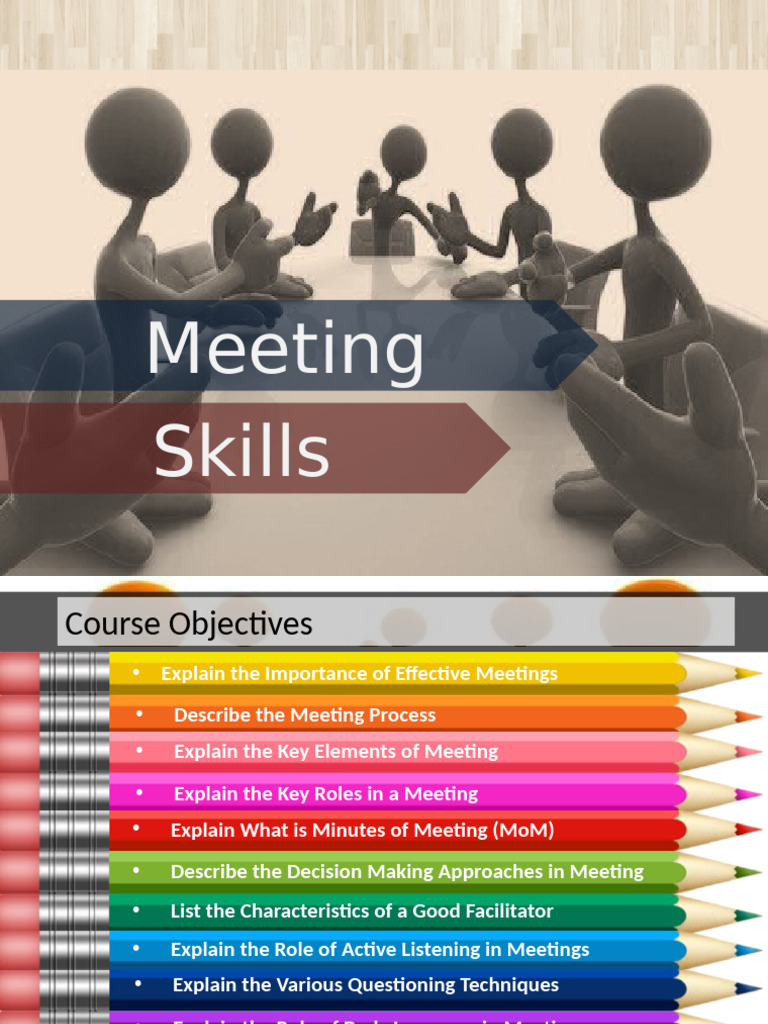 Bản Sao Của Meeting-Skills 1 | PDF | Agenda (Meeting) | Human Communication