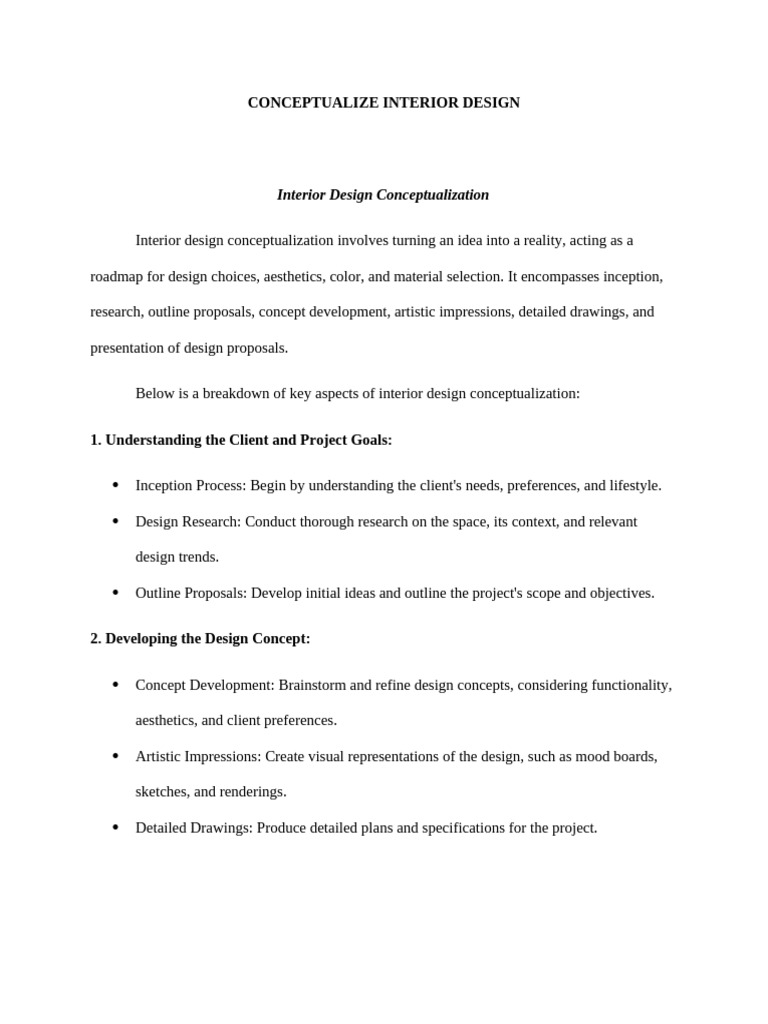 Conceptualize Interior Design | PDF