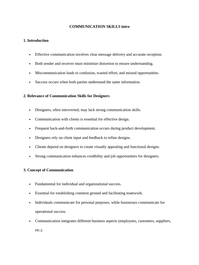 Essential Communication Skills for Designers | PDF