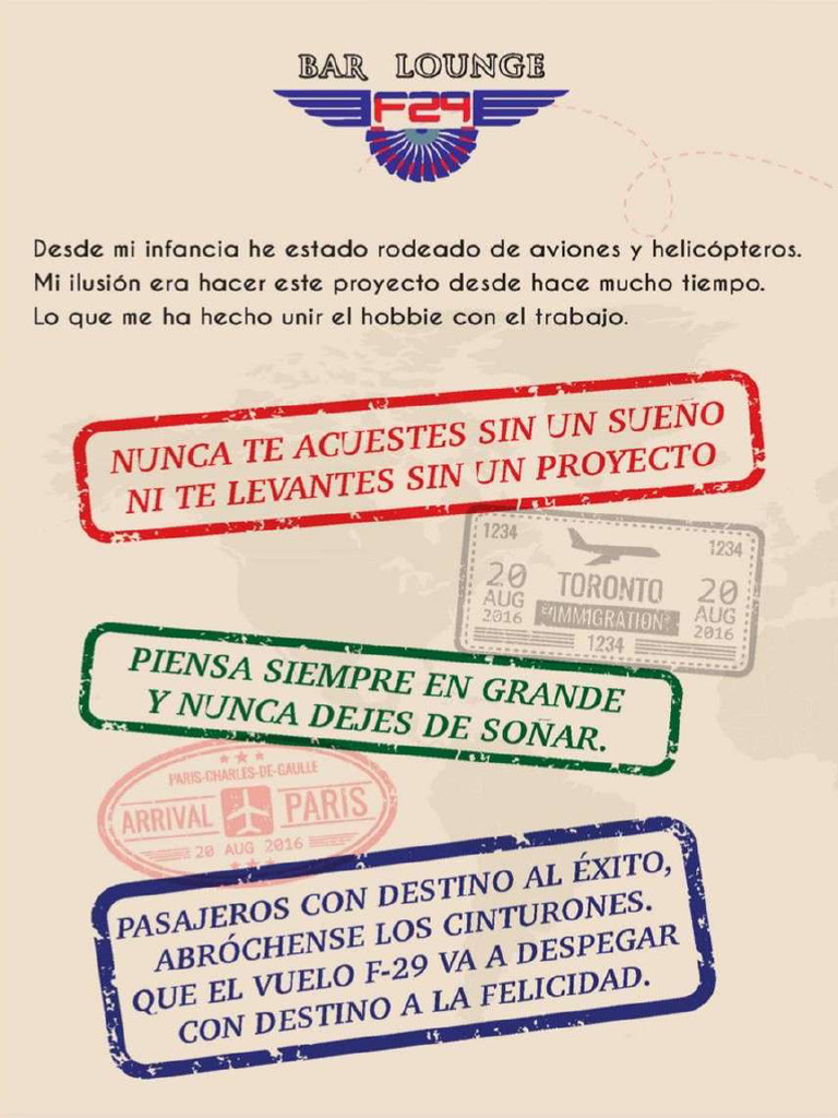 Carta-menu-F29 Bar Lounge | PDF