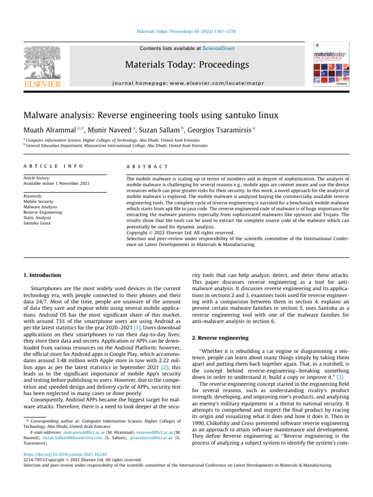 Malware Analysis_ Reverse Engineering Tools Using Santuko Linux | PDF | Malware | Android ...