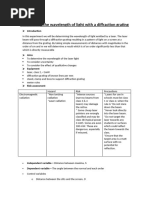 Lab Report Experiment 6 Diffraction Grating | PDF | Diffraction ...
