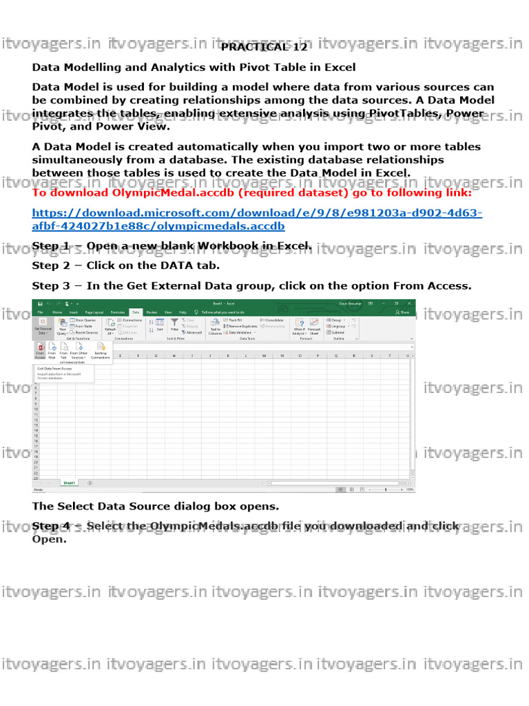 ITVoyagers BI PRACTICAL 12 MU TYIT | PDF | Microsoft Excel | Information Science