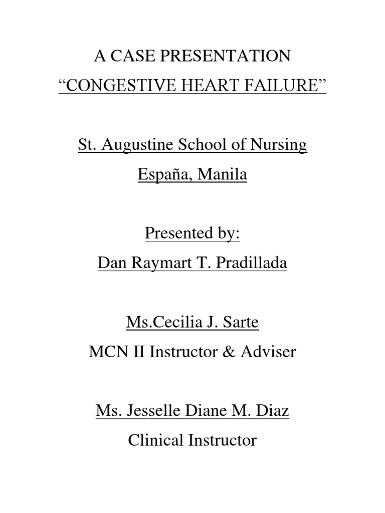 Congestive Heart Failure Case Study | PDF