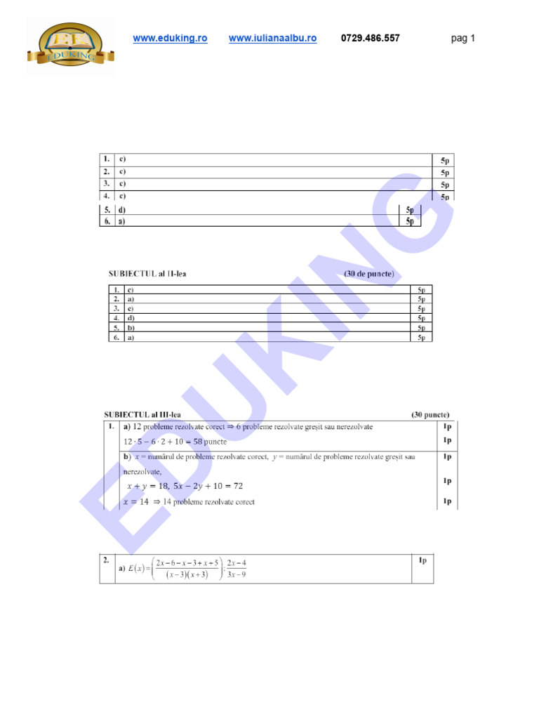 BAREM SIMULARE CLS 8-16.06.24 | PDF