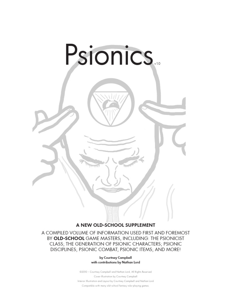 Psionic S | PDF | Gary Gygax Games | Dungeons & Dragons