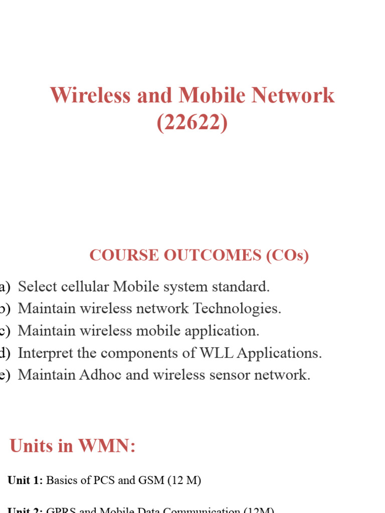 Unit 1-Basics of PCS GSM | PDF | Cellular Network | Gsm