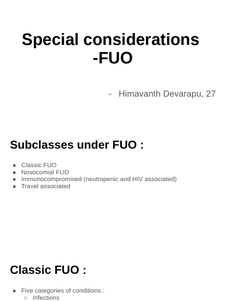 Special Consideration - FUO | PDF
