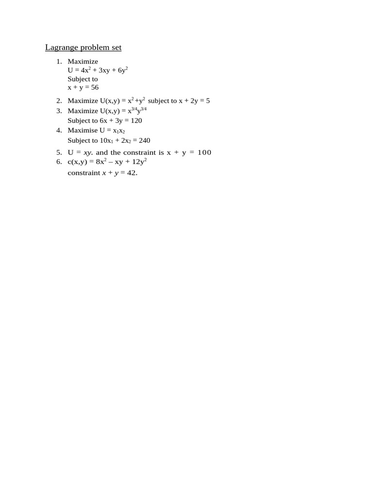 Lagrange | PDF