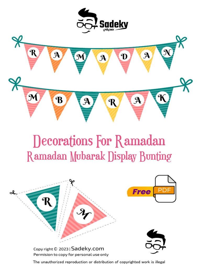 Free-Ramadan-Mubarak-Bunting-Printable | PDF | Copyright Law | Freedom Of Expression Law
