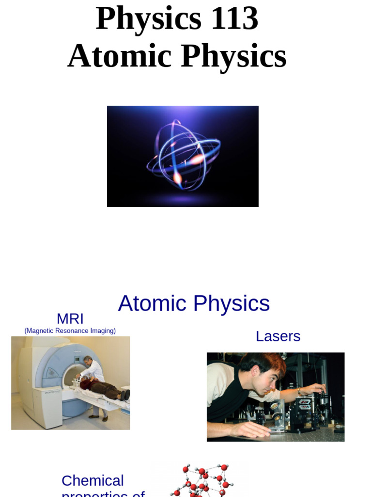 10 - Intro to Atomic Physics | PDF | Light | Photon
