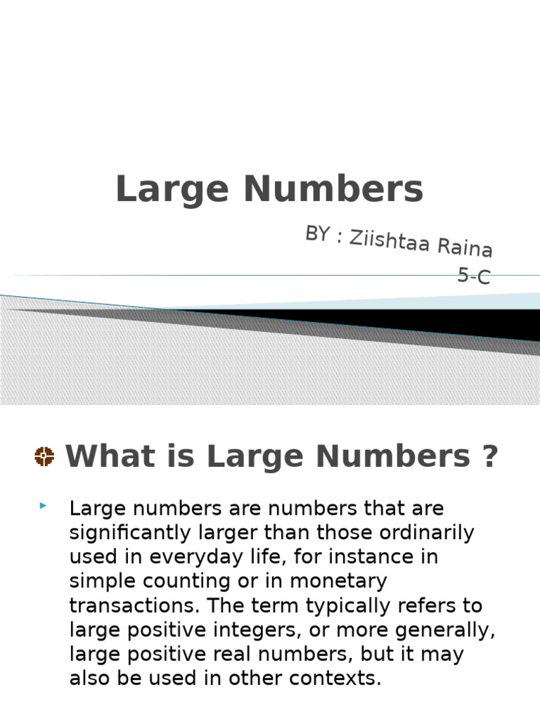 Large Numbers | PDF