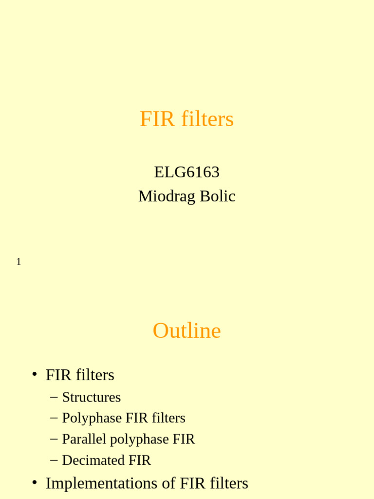 ELG6163_Implementation_of_FIR | PDF | Central Processing Unit | Computing