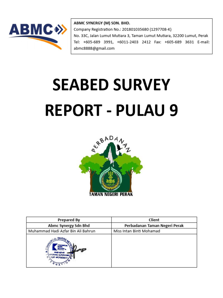 Seabed Survey v2 Pulau 9 | PDF | Underwater Diving | Scuba Diving