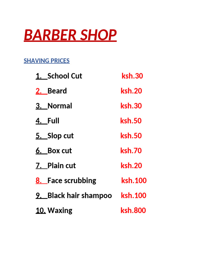 Barber Shop | PDF