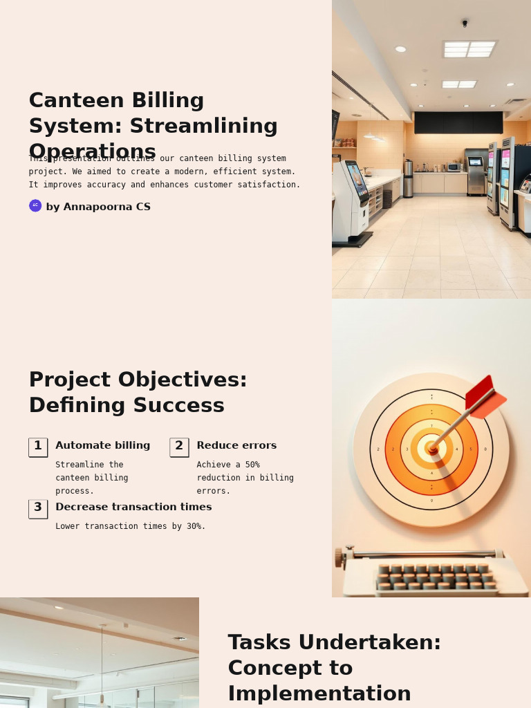Canteen Billing System Streamlining Operations | PDF