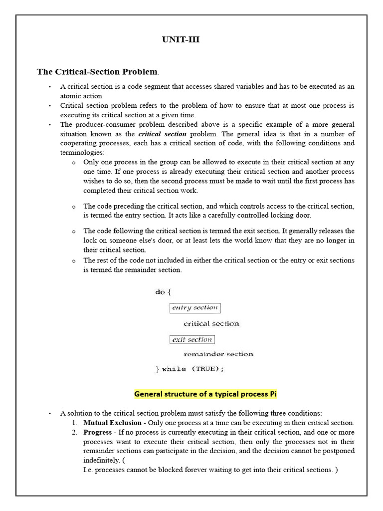UNIT - II_III_I_AIML & DS-36-48 | PDF | Process (Computing) | Synchronization