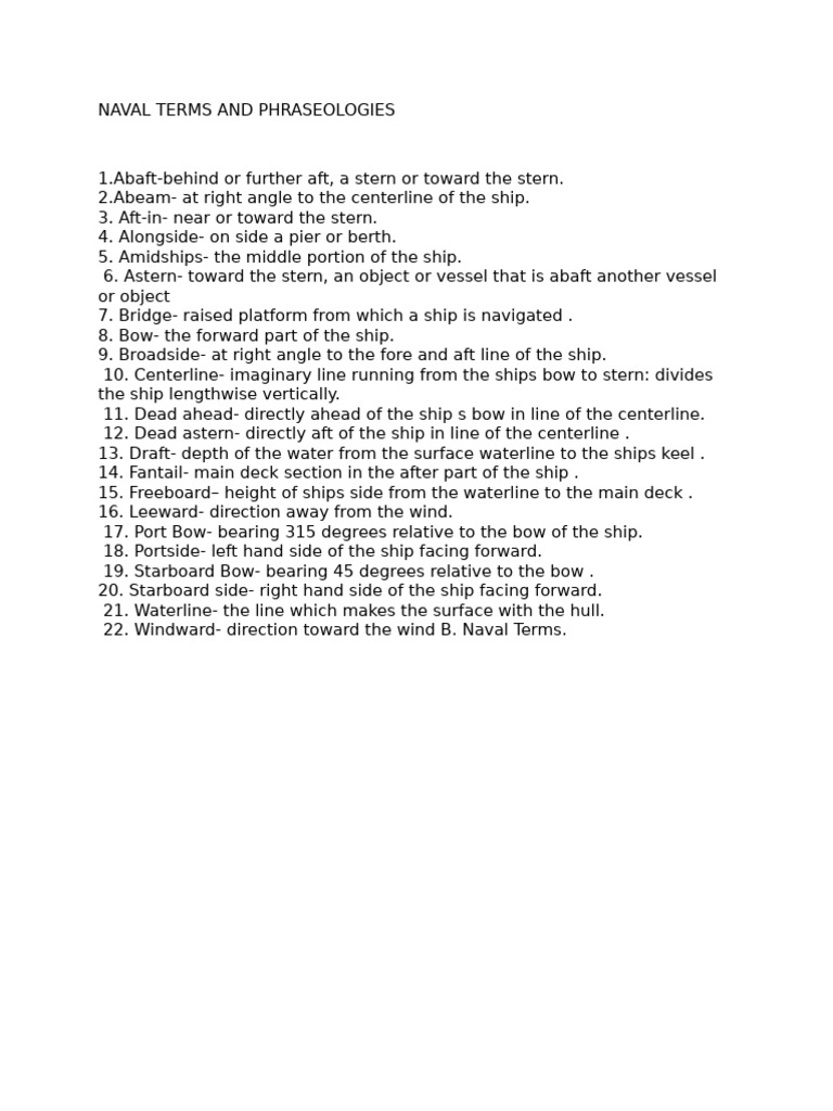 Key Nautical Terms Explained | PDF