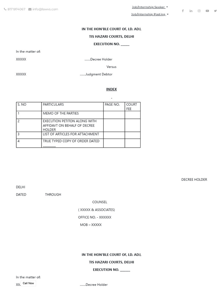 THE EXECUTION PETITION ON BEHALF OF DECREE HOLDER | PDF | Lawsuit | Interest
