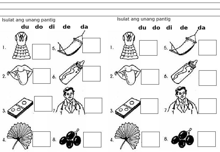 Pantig Worksheet | PDF