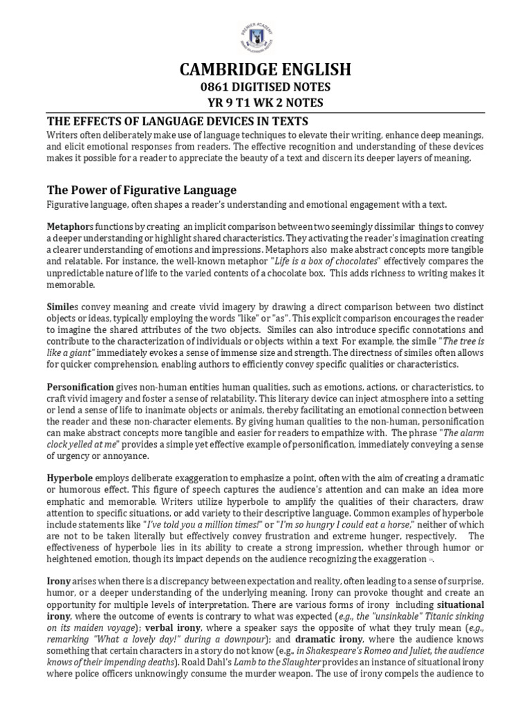 Understanding Language Devices in Texts | PDF | Metaphor | Poetry