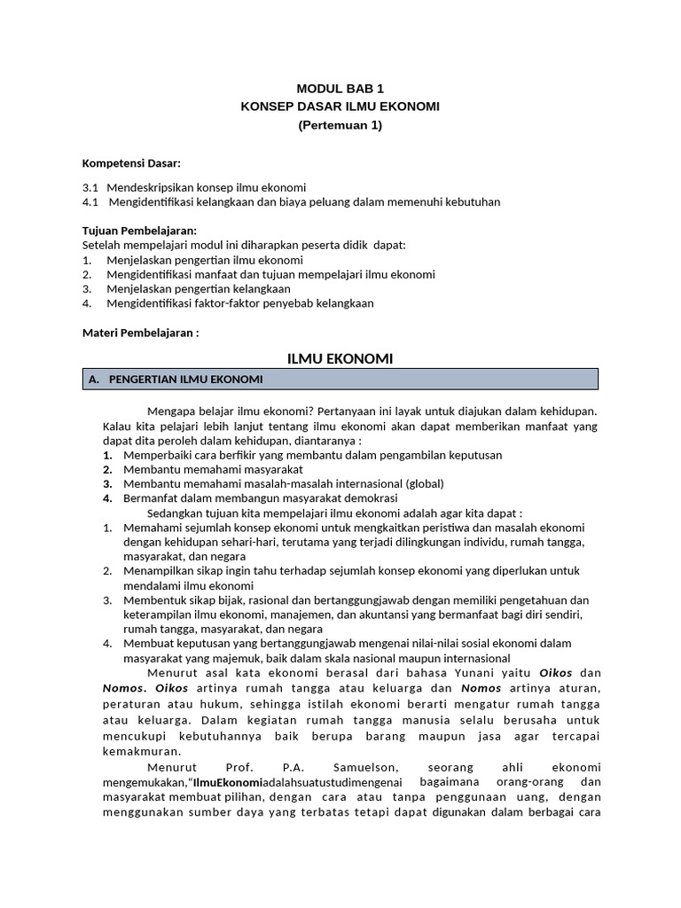 MODUL BAB 1 Pertemuan 1 | PDF