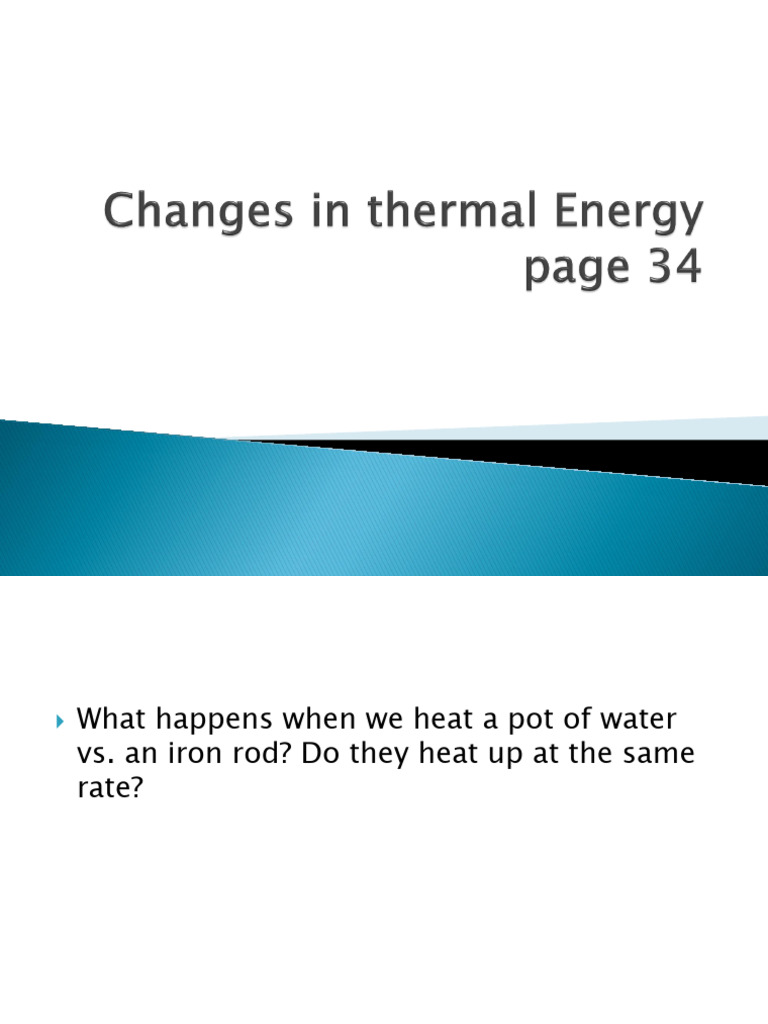 Changes in Thermal Energy | PDF