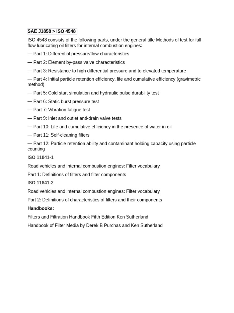 ISO 4548: Oil Filter Test Methods | PDF | Internal Combustion Engine ...