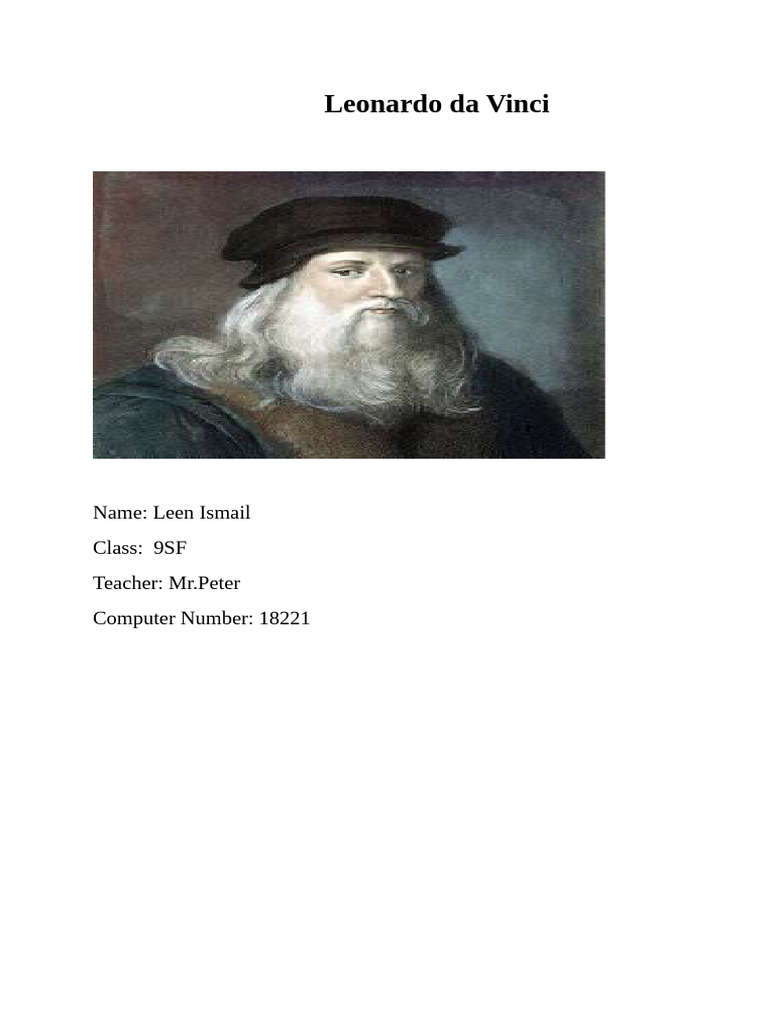 Research Report Da Vinci | PDF