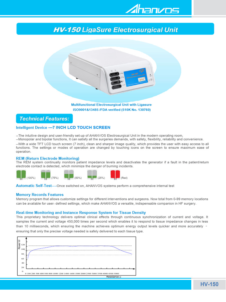 Ahanvos HV-150 Ligasure Cautery | PDF | Electrical Engineering ...