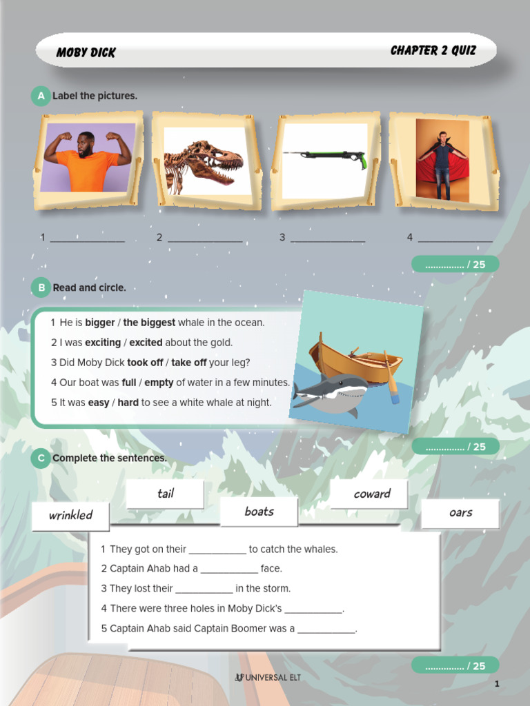 Moby Dick Quiz Level 1 CHAPTER 2 | PDF | Moby Dick | Captain Ahab