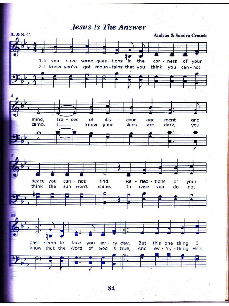 Jesus Is The Answer - Music Sheet | PDF
