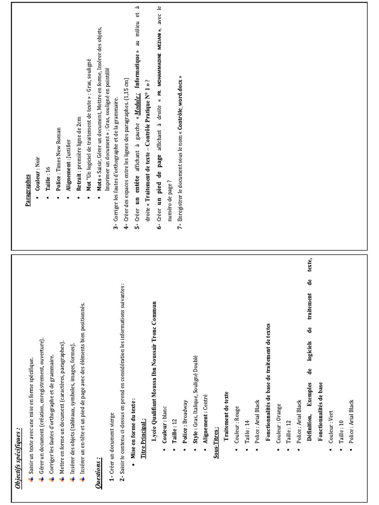 Controle Pratique n1 Partie1 | PDF
