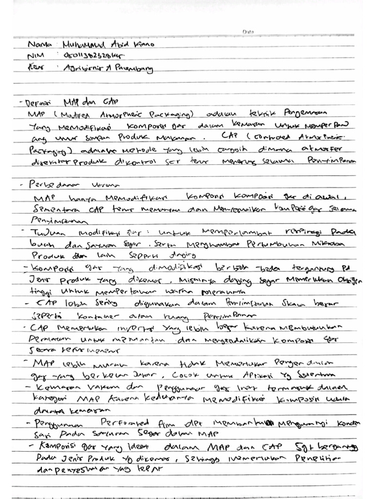 Tugas Pengemasan (MAP CAP) | PDF