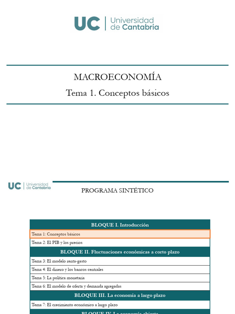 Tema 1. Conceptos basicos | PDF | Ciencias económicas | Desempleo