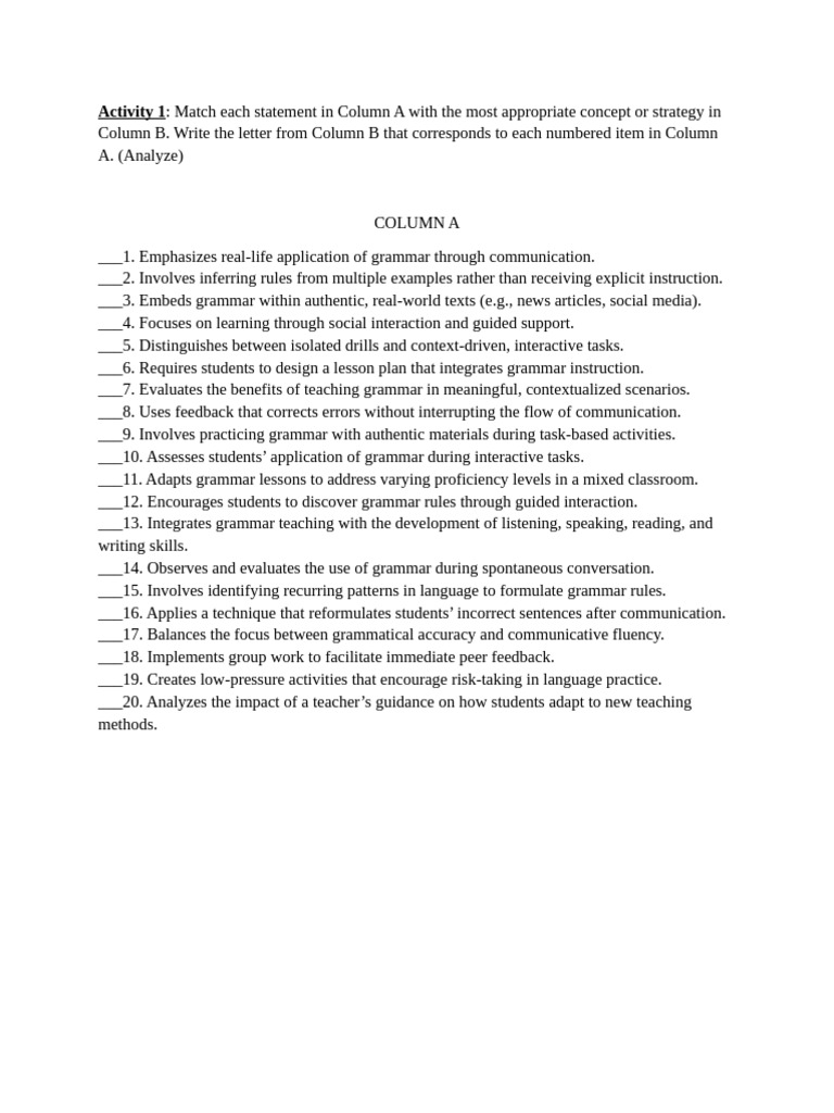 Analyze and Evaluate Activity | PDF | Learning | Human Communication